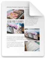 BEDSIDE POCKETS ORGANIZER SEWING PATTERN - SewCanShe Free Sewing ...