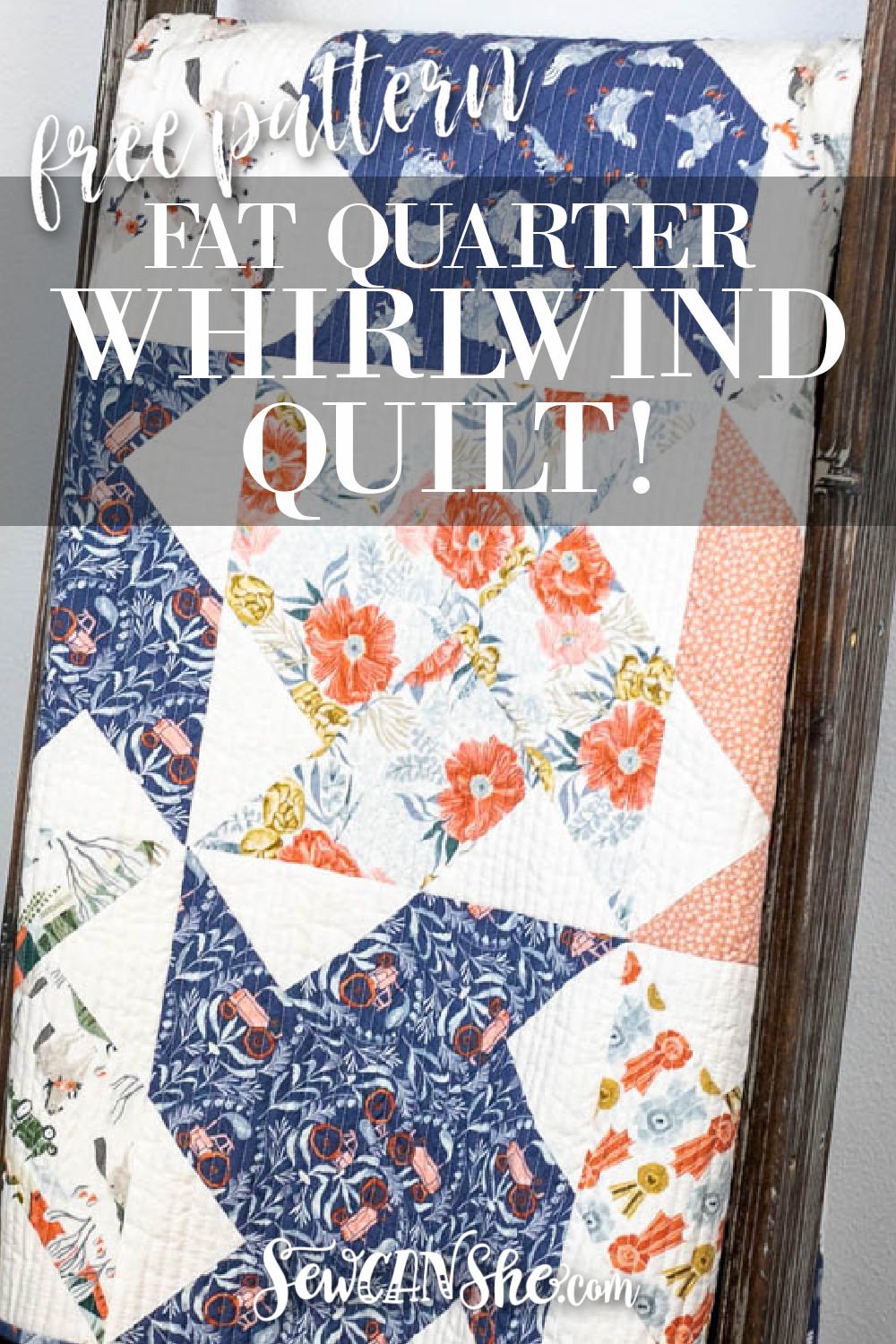 Fat Quarter Whirlwind Quilt Free Pattern!