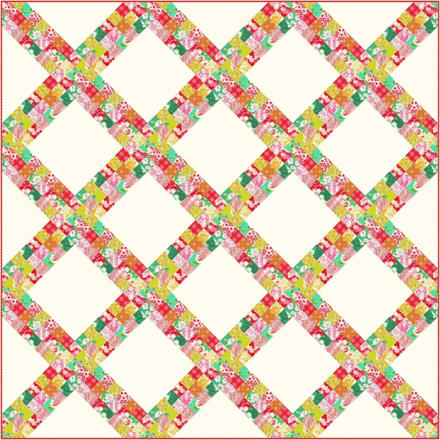 Grandma's Lattice Quilt - Free Pattern