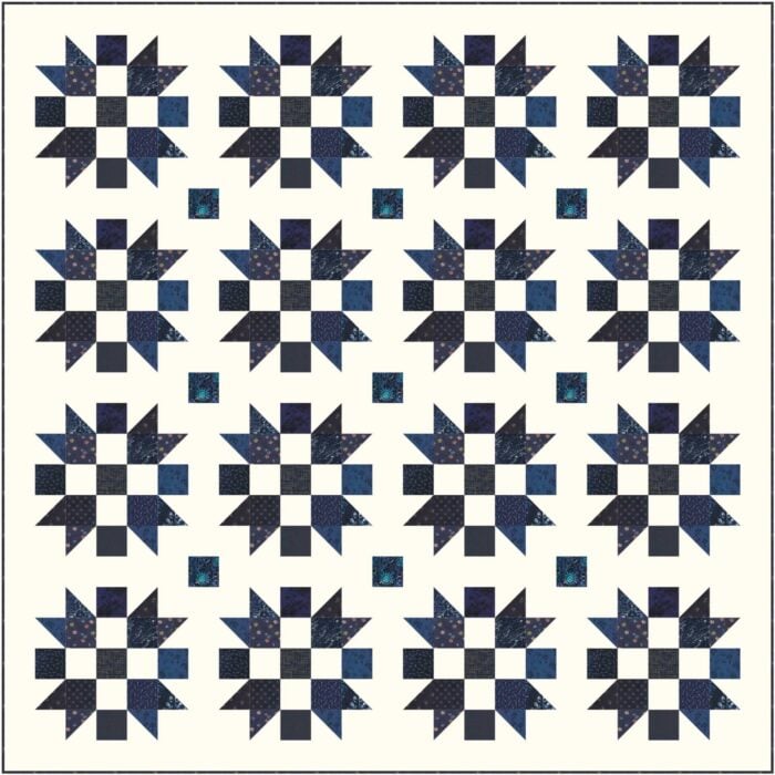 Five Patch Star Quilt Pattern - Free Quilt Pattern with Half Square ...