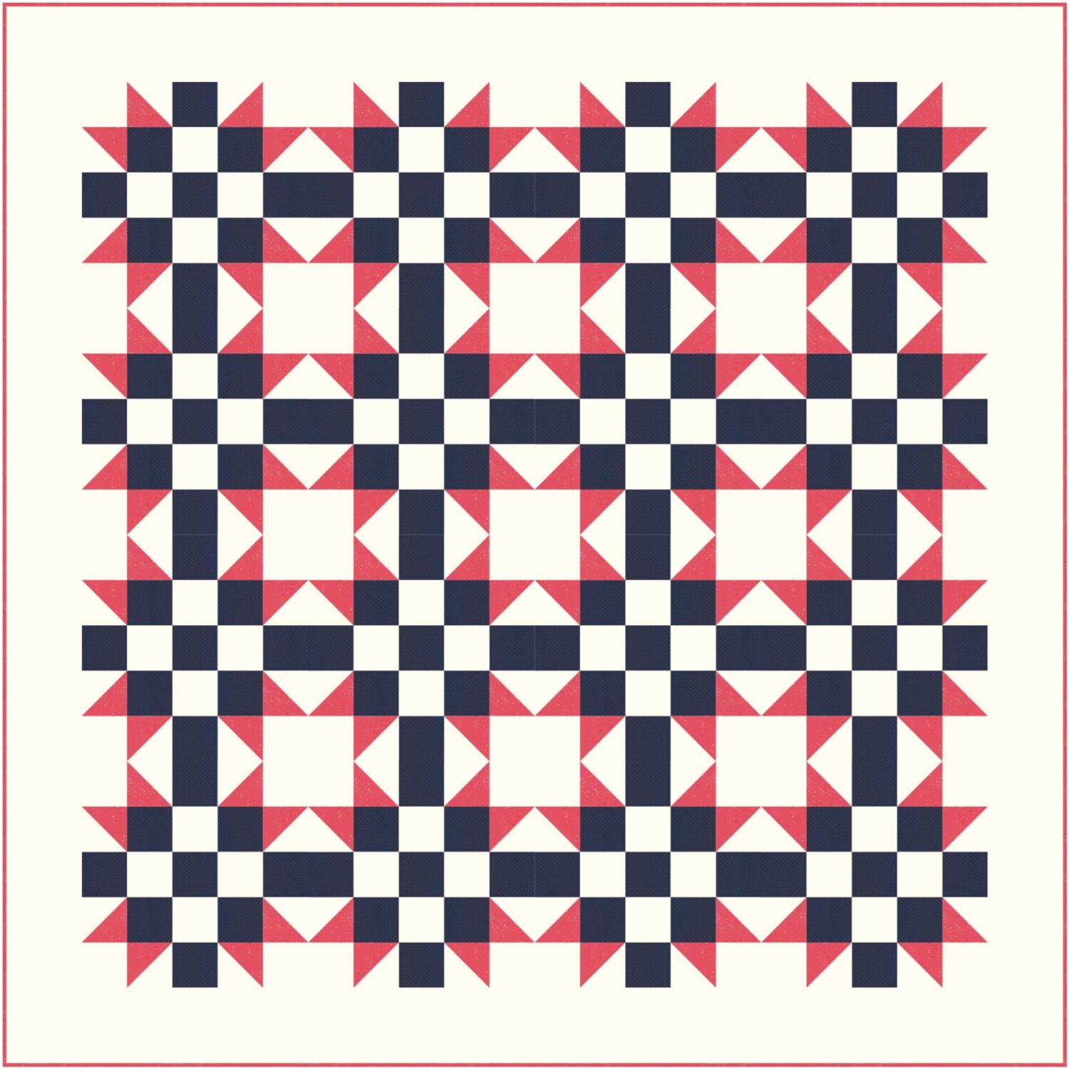 Five Patch Star Quilt Pattern - Free Quilt Pattern with Half Square Triangles!