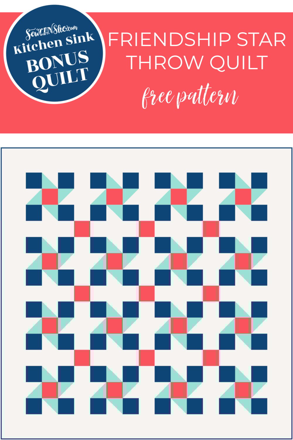 How to Sew a Friendship Star Quilt - Free Throw Quilt Pattern