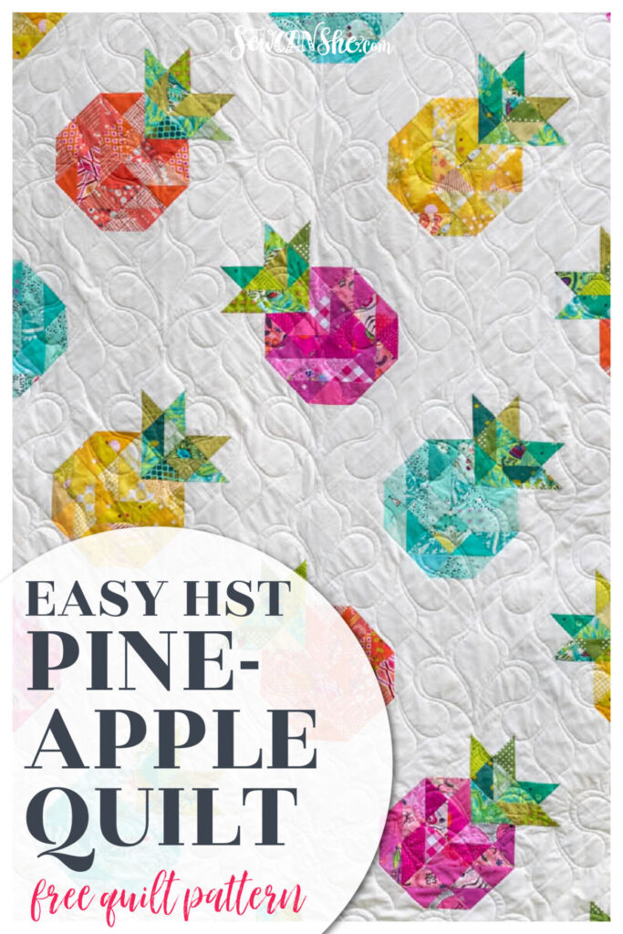 Pineapple Fruit Quilt Block and Free Quilt Pattern!