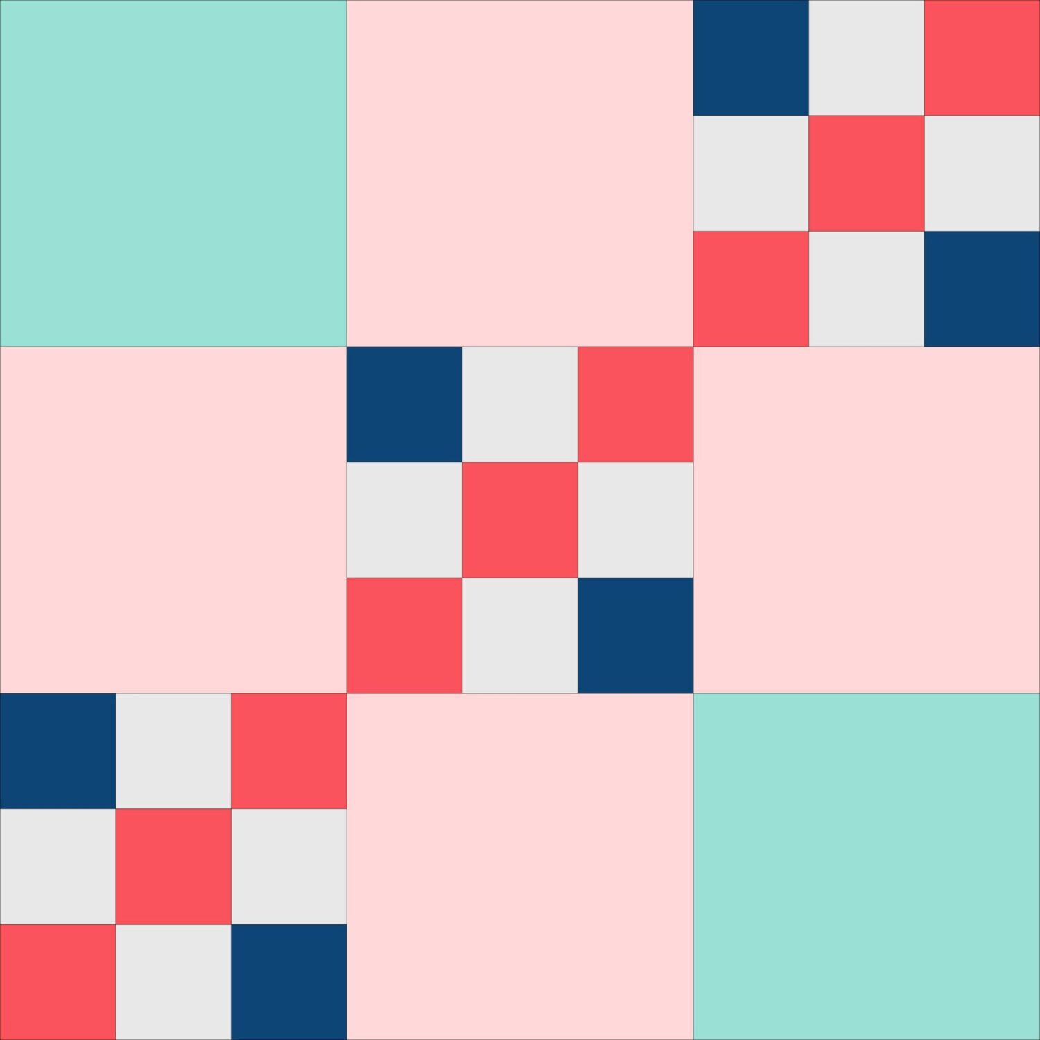 How to Sew a Nine Patch Chain Quilt Block (Free Pattern)!