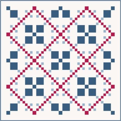 Nine Patch Irish Chain Quilt - Free Throw Quilt Pattern