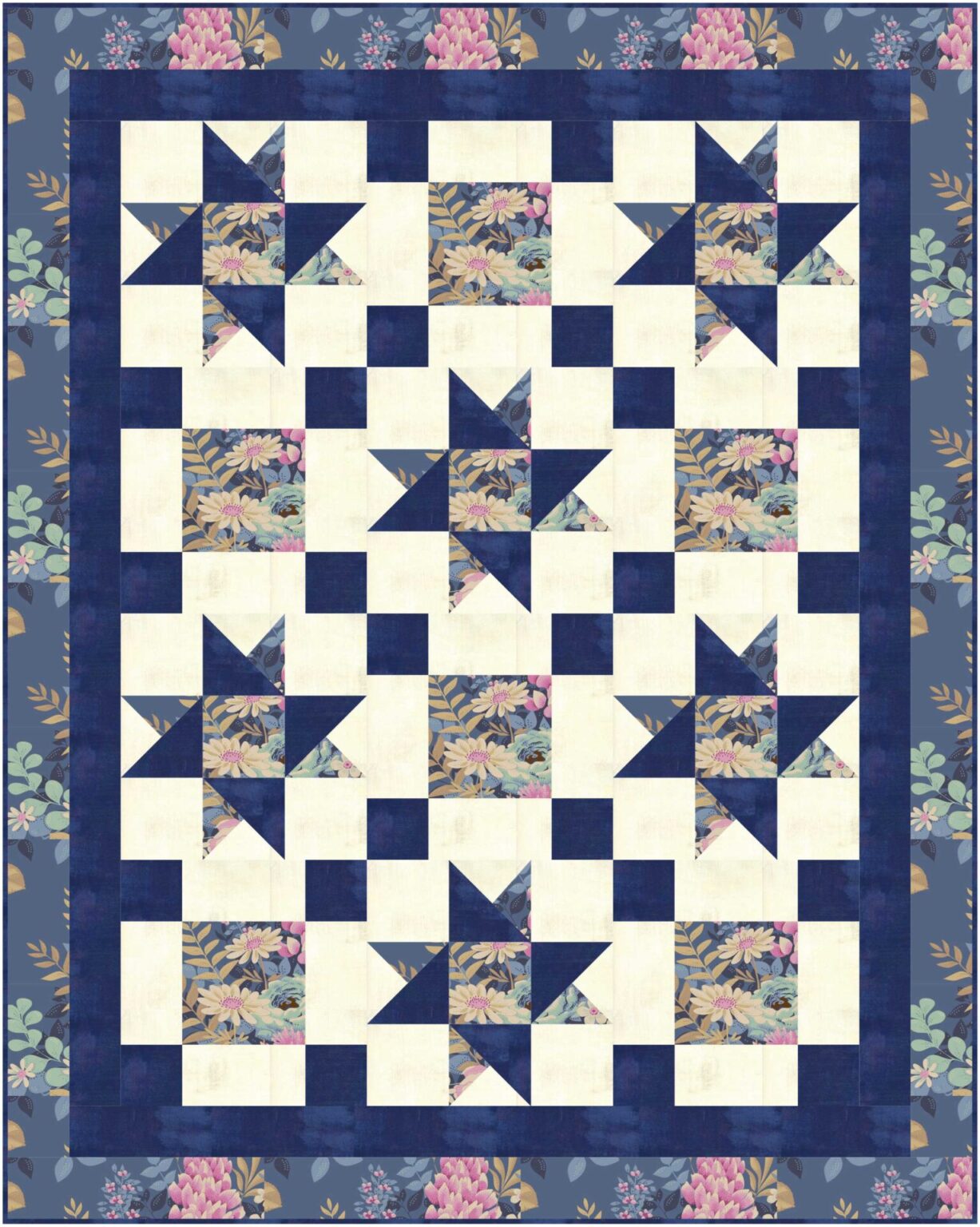 Free 3 Yard Quilt Pattern: Twin Star