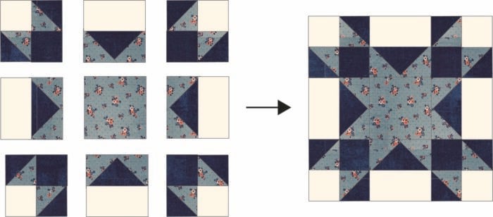 Free 3 yard Quilt Pattern: Amish Star