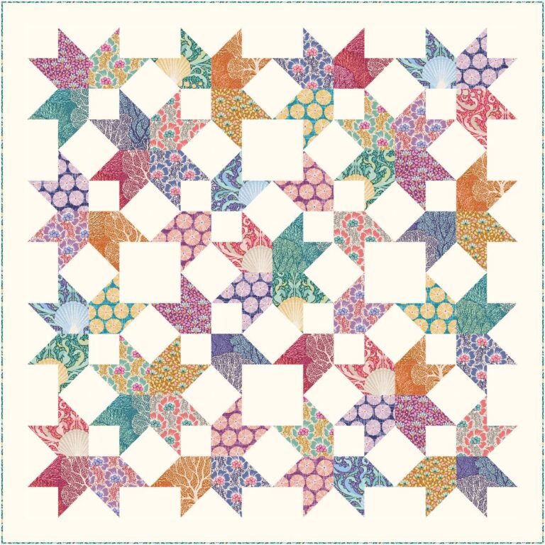 Fat Quarter Fancy Star Quilt: Queen Size Star Quilt Pattern