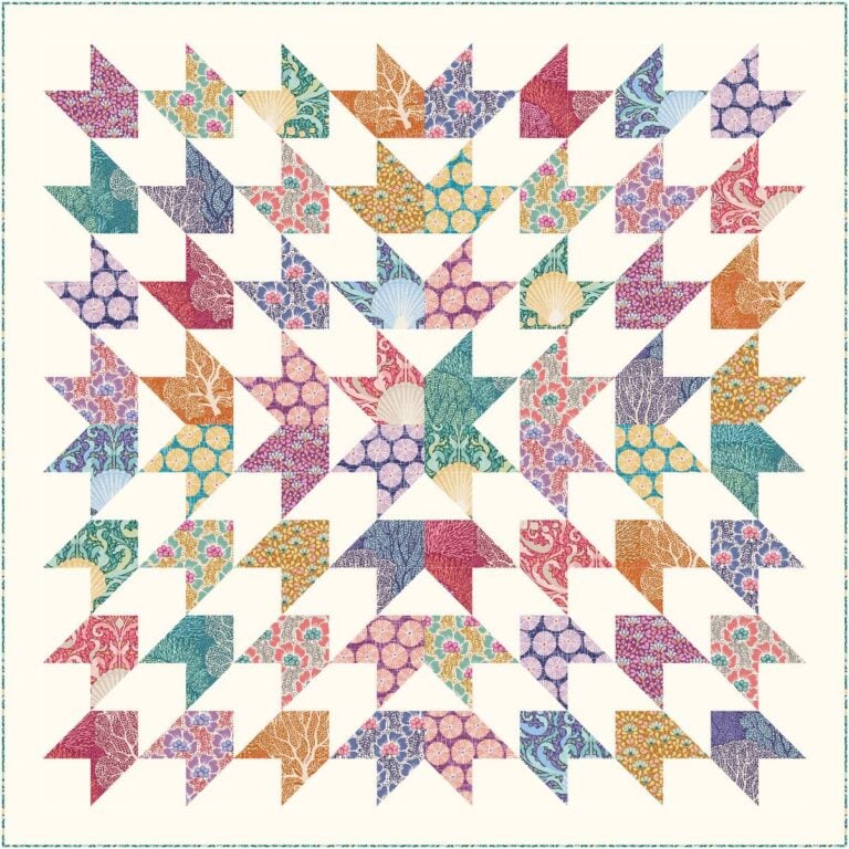 Fat Quarter Fancy Star Quilt: Queen Size Star Quilt Pattern