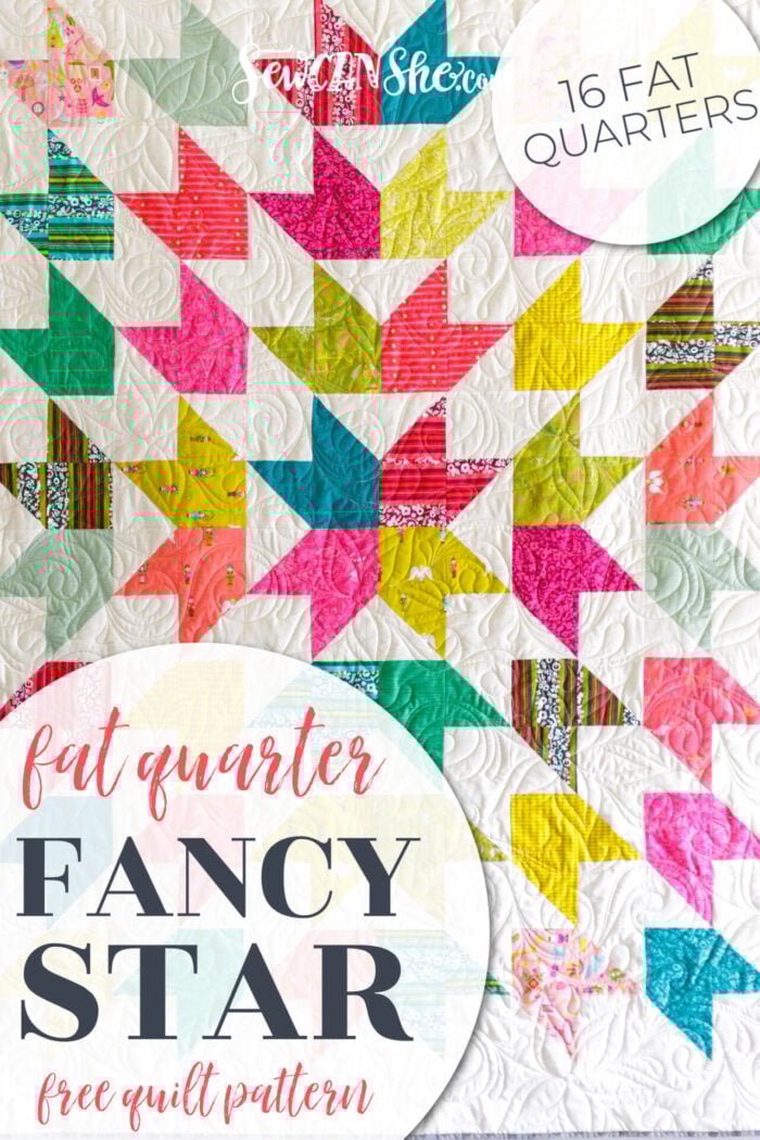 Fat Quarter Fancy Star Quilt: Queen Size Star Quilt Pattern