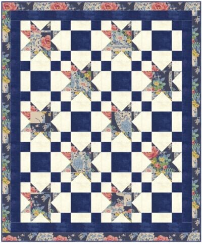 Free 3 yard Quilt Pattern: Sawtooth Star