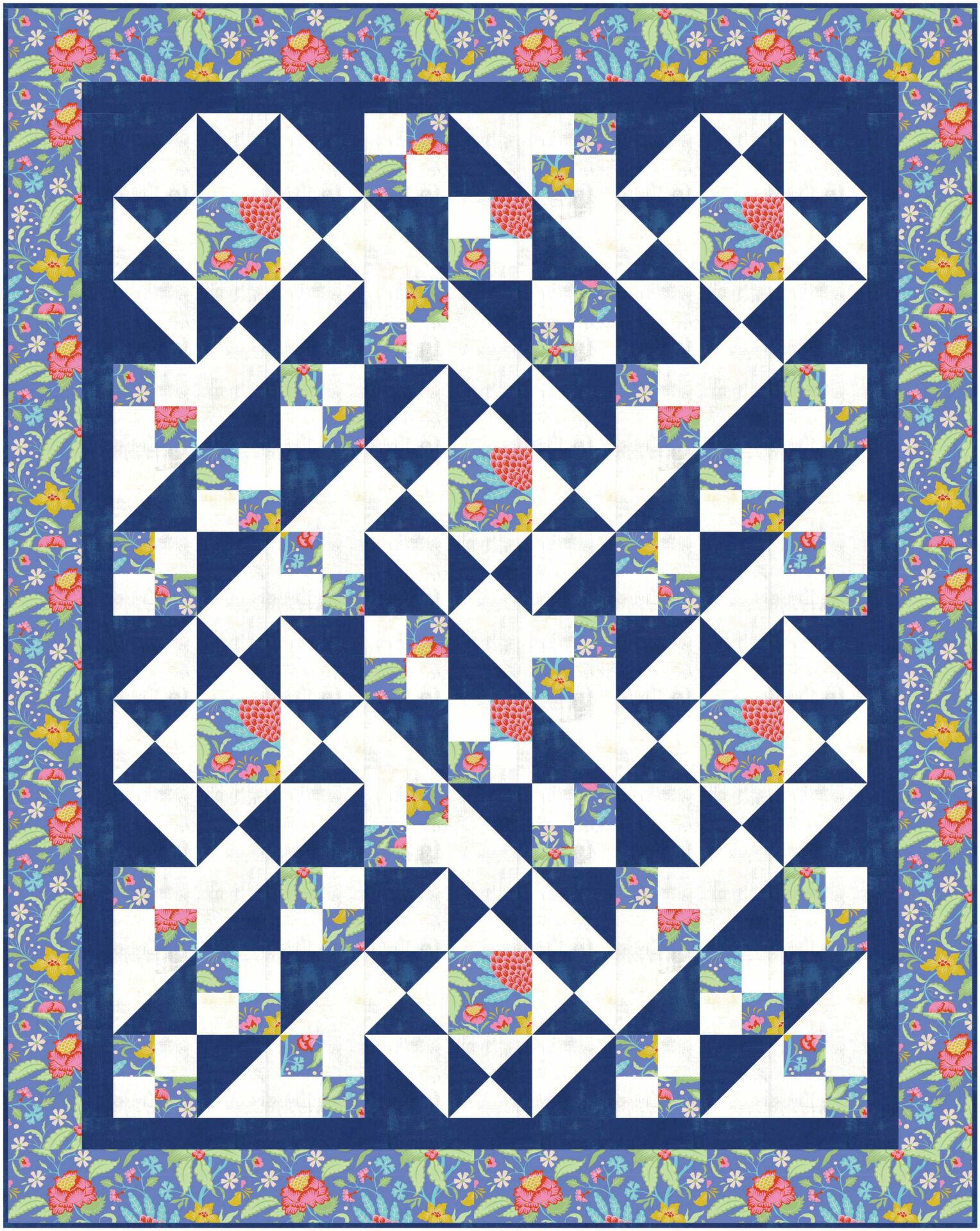 Free 3 yard Quilt Pattern: Stars and Ladders