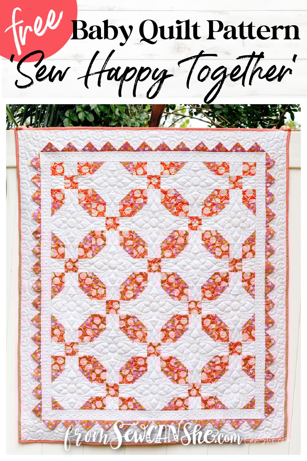 Sew Happy Together: Free Baby Quilt Pattern with Prairie Points