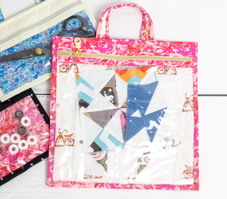 How to Sew A Vinyl Project Pouch: Free Step-By-Step Pattern