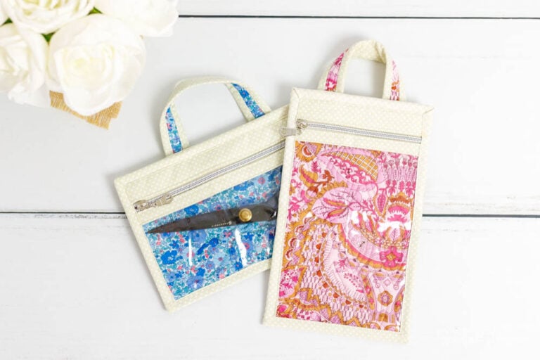 How to Sew A Vinyl Project Pouch: Free Step-By-Step Pattern