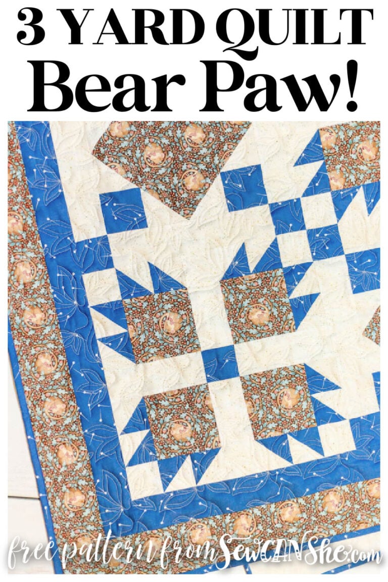 Bear's Paw: 3 Yard Quilt Pattern