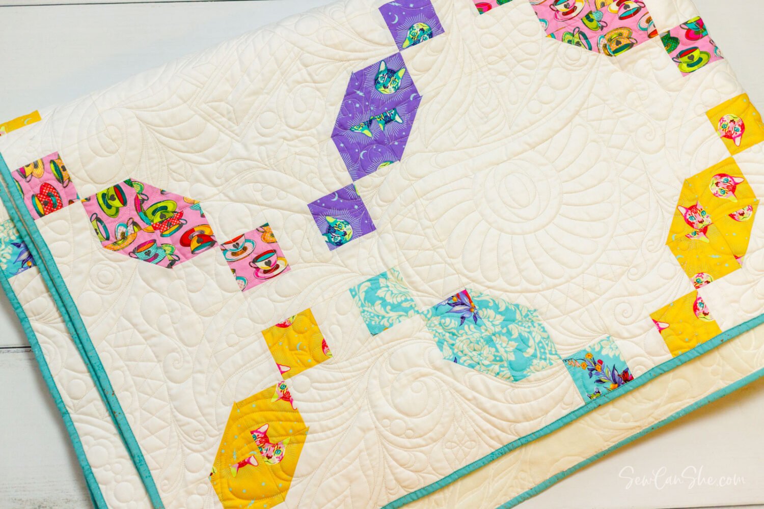 Easy Twin Size Quilt Pattern - The Wrapped Candy Quilt