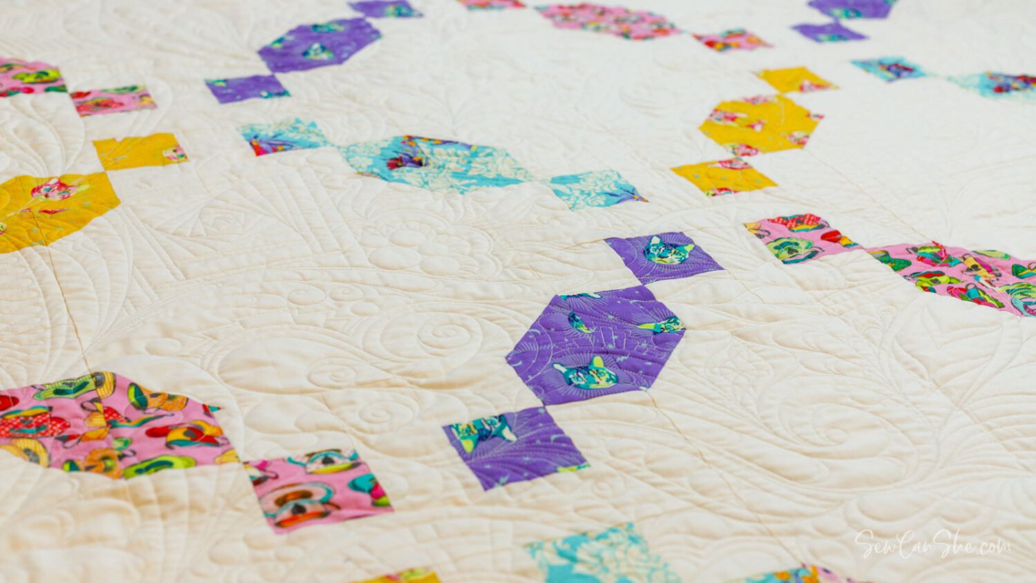 Easy Twin Size Quilt Pattern - The Wrapped Candy Quilt