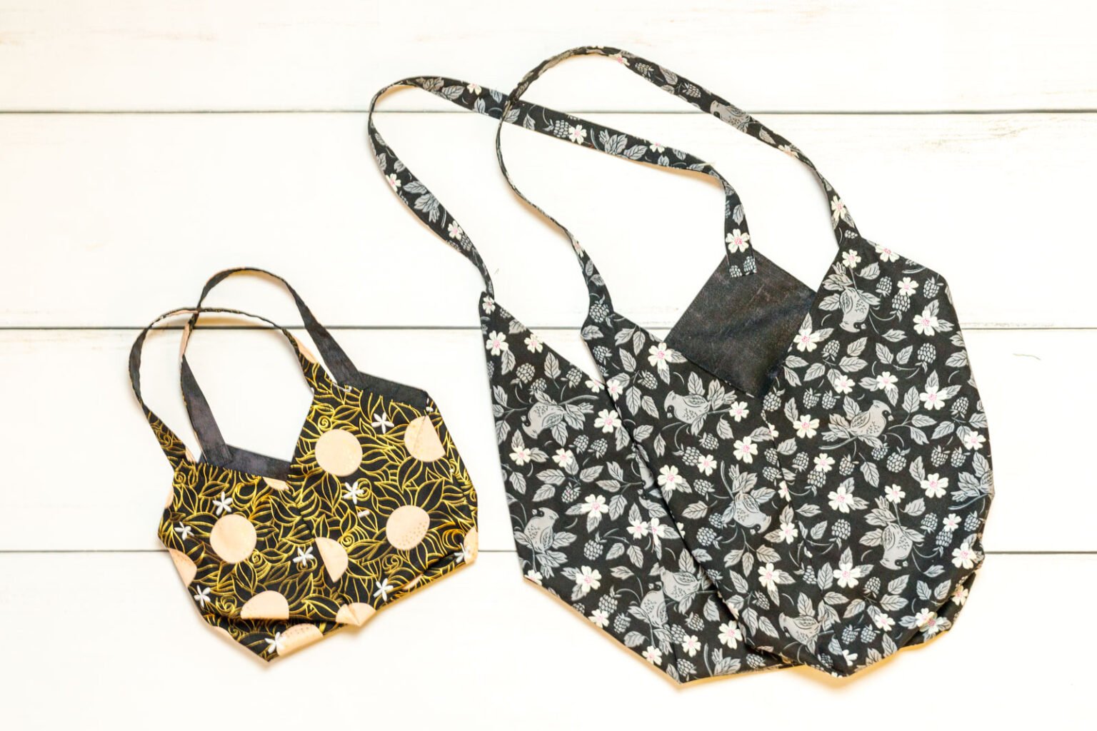 Simple Japanese Style Square Bag: Free Sewing Pattern in 2 Sizes