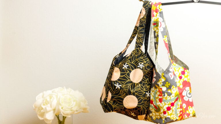 Simple Japanese Style Square Bag: Free Sewing Pattern in 2 Sizes