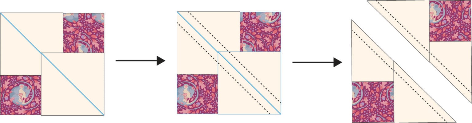 Hello Neighbor! Free 3 Yard Quilt Pattern with House Blocks