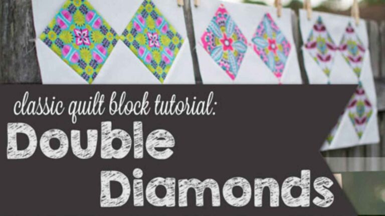 Easy Quilt Block Tutorial: Double Diamonds Block - perfect for fussy ...