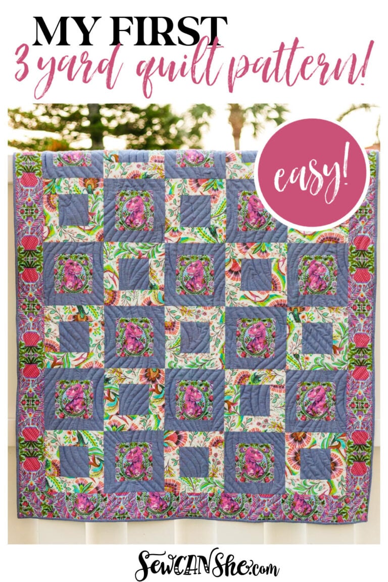 My First 3 Yard Quilt Pattern: Free!