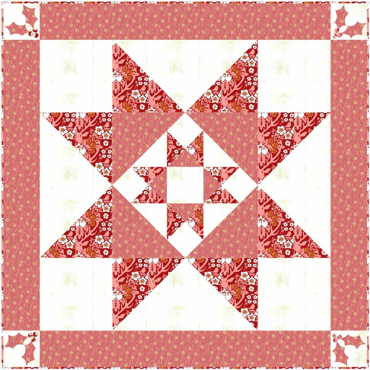 One Block Sawtooth Star: 3 Yard Quilt Pattern
