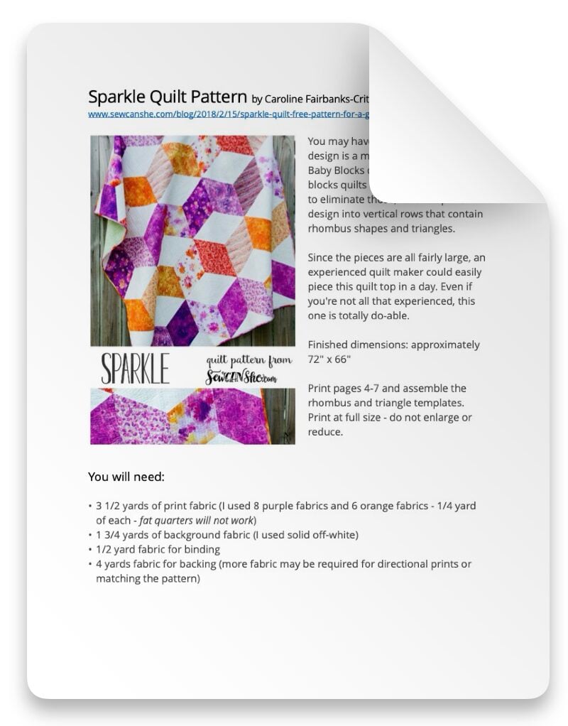 Sparkle Quilt {free pattern for a gorgeous zig zag quilt!}