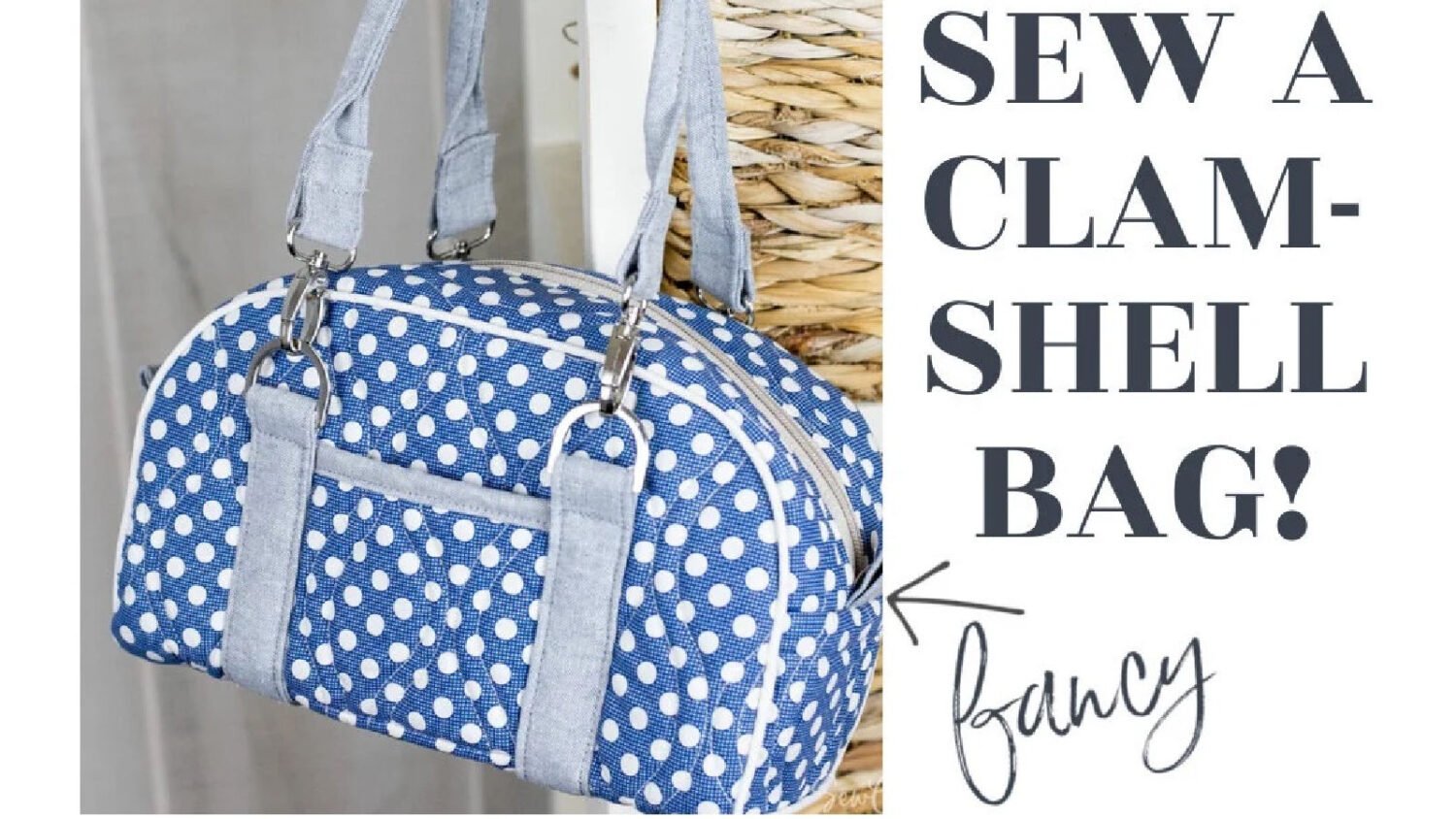 Sew a Clamshell Bag 2 Ways - plain or fancy! Free Sewing pattern