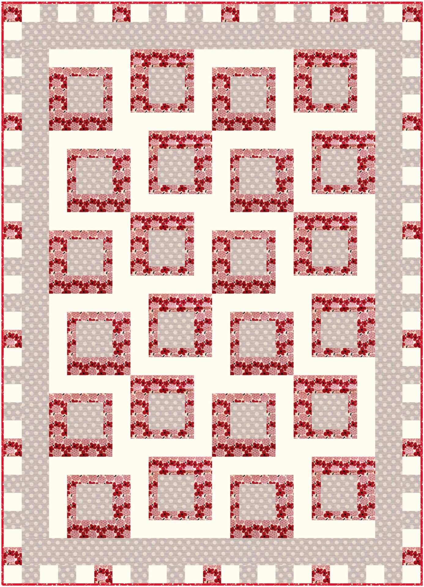 Bowl of Cherries: Free 3 Yard Quilt Pattern