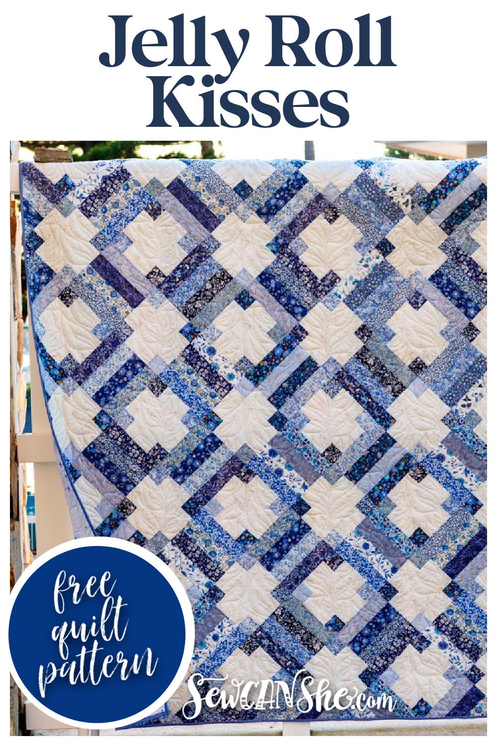 Jelly Roll Kisses: Free Strip Quilt Pattern!