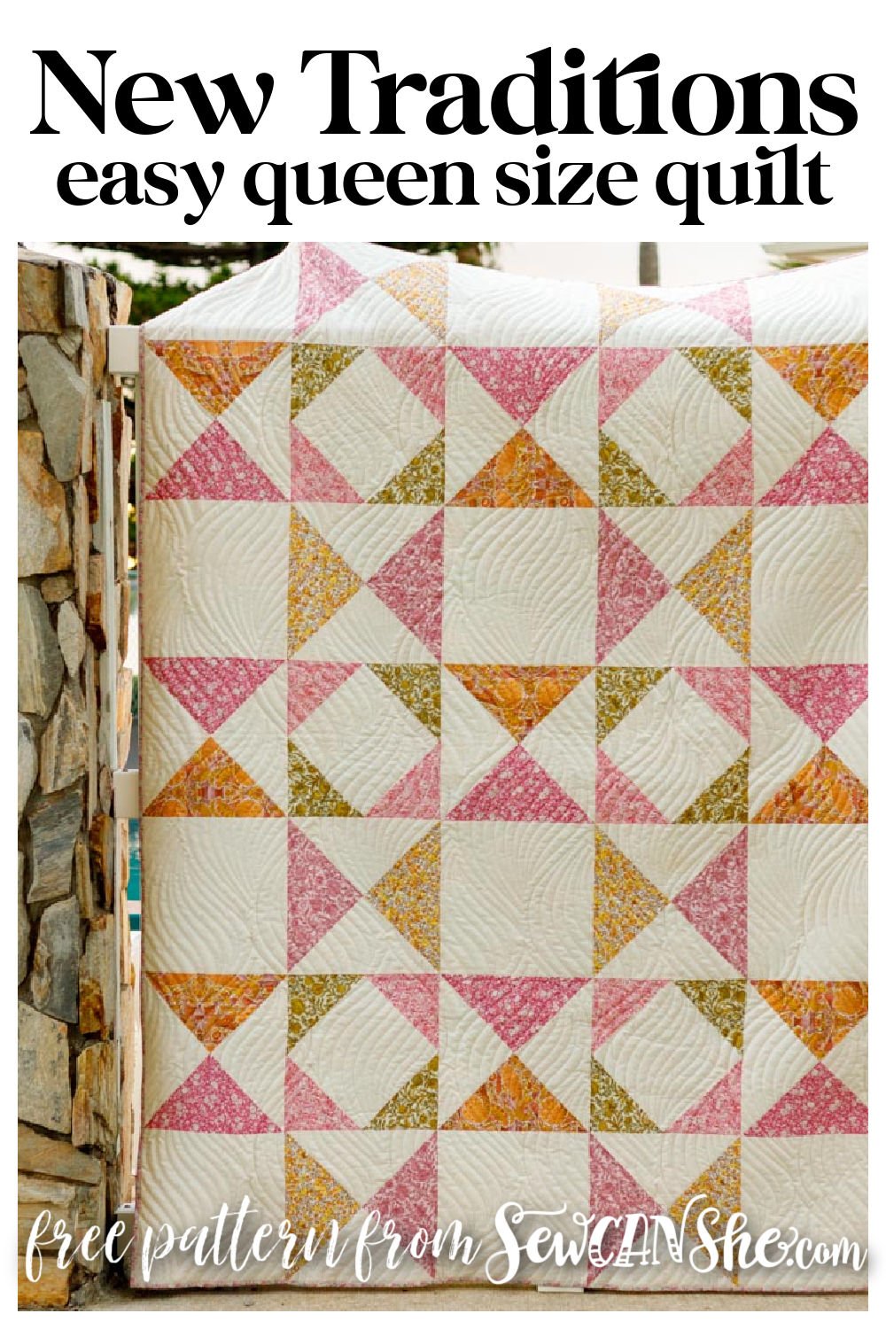 New Traditions Quilt: Free Queen Size Quilt Pattern