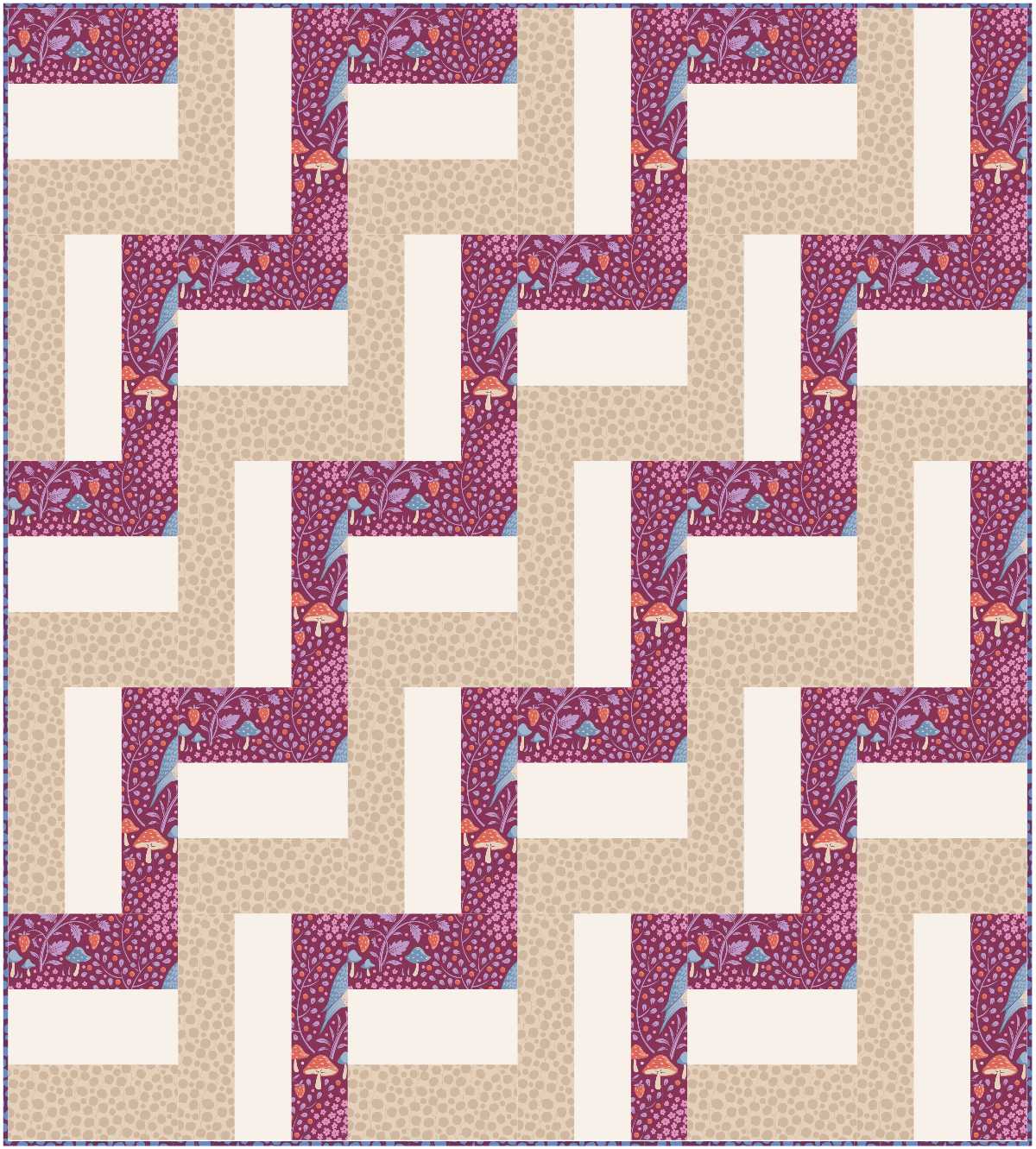 Rail Fence: Super Easy and Free 3 Yard Quilt Pattern!