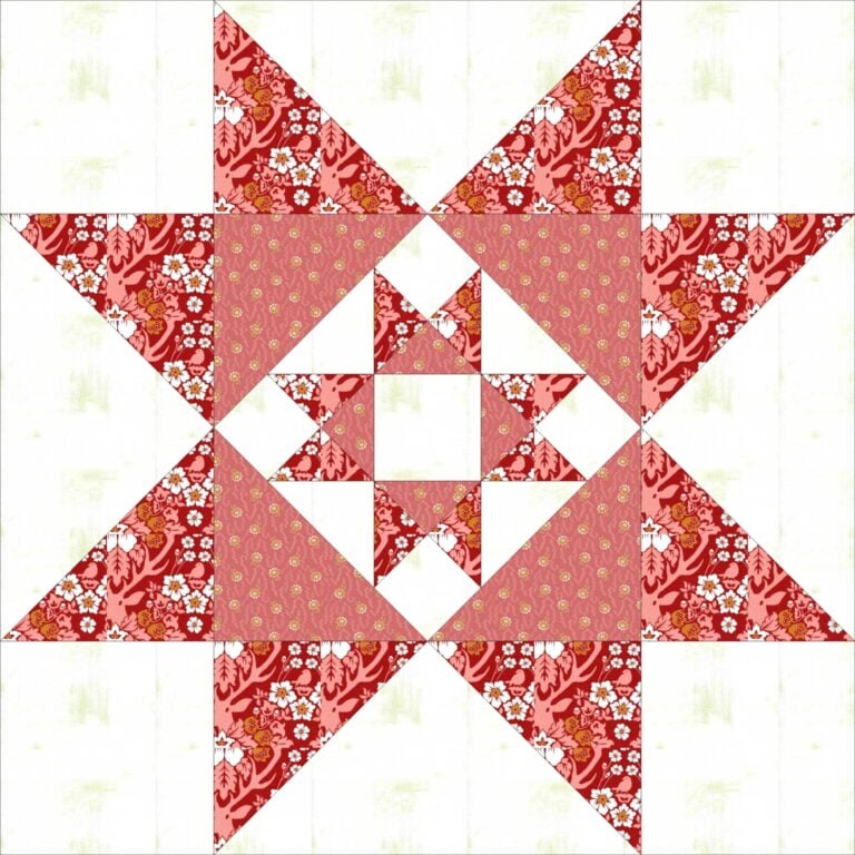 One Block Sawtooth Star: 3 Yard Quilt Pattern