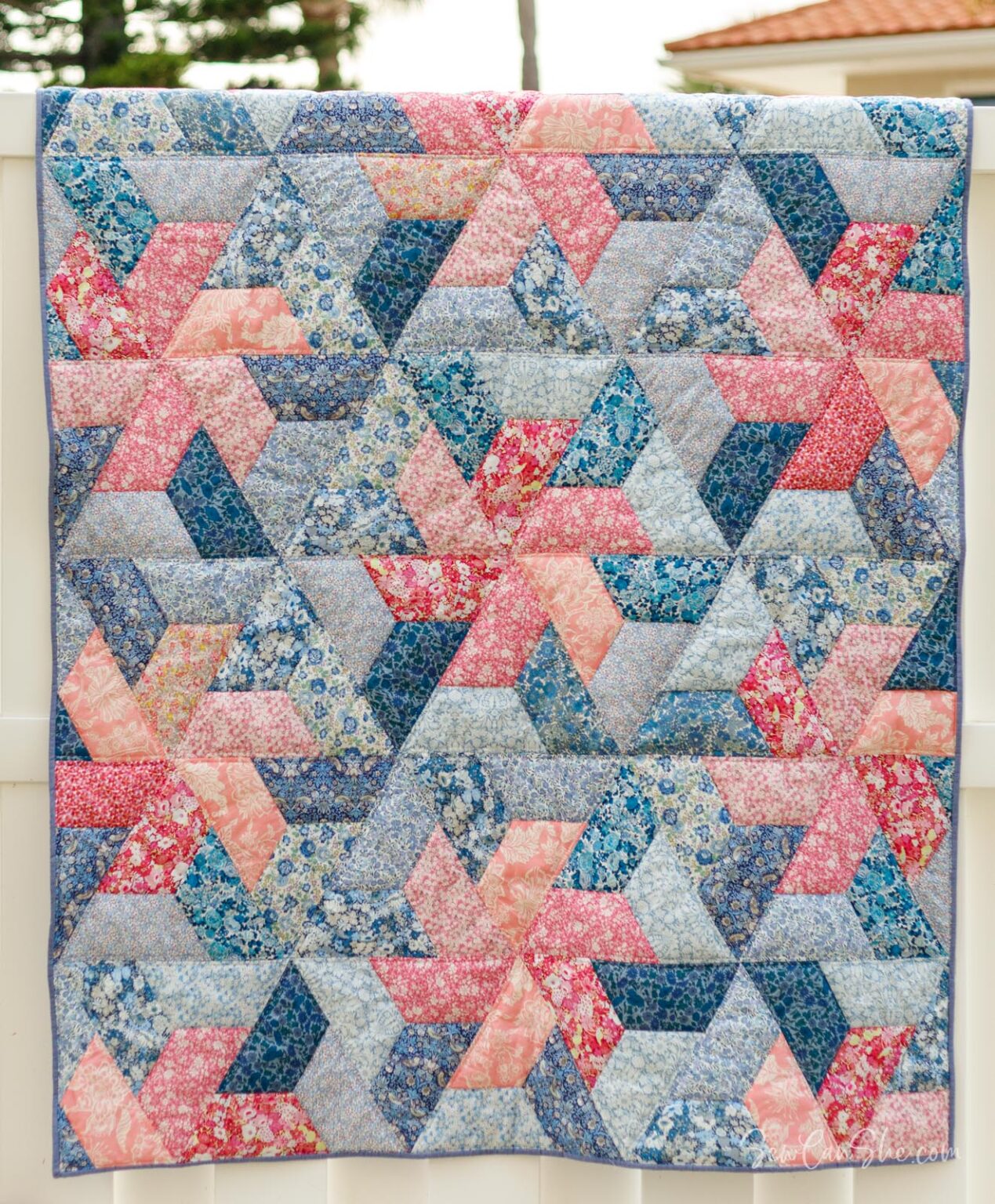Twirling Blossoms: Free Quilt Pattern - Scrap and FQ Friendly!