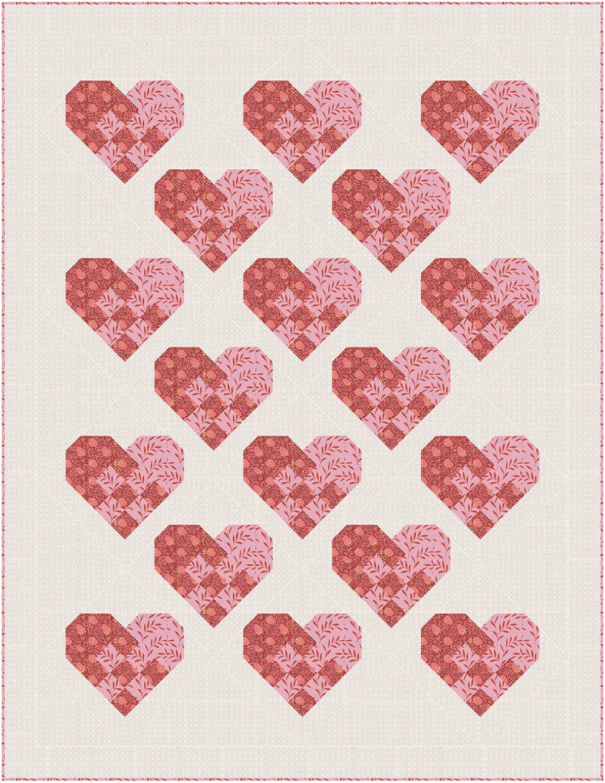 Woven Hearts: Free Pattern for a Classic Swedish Heart Quilt