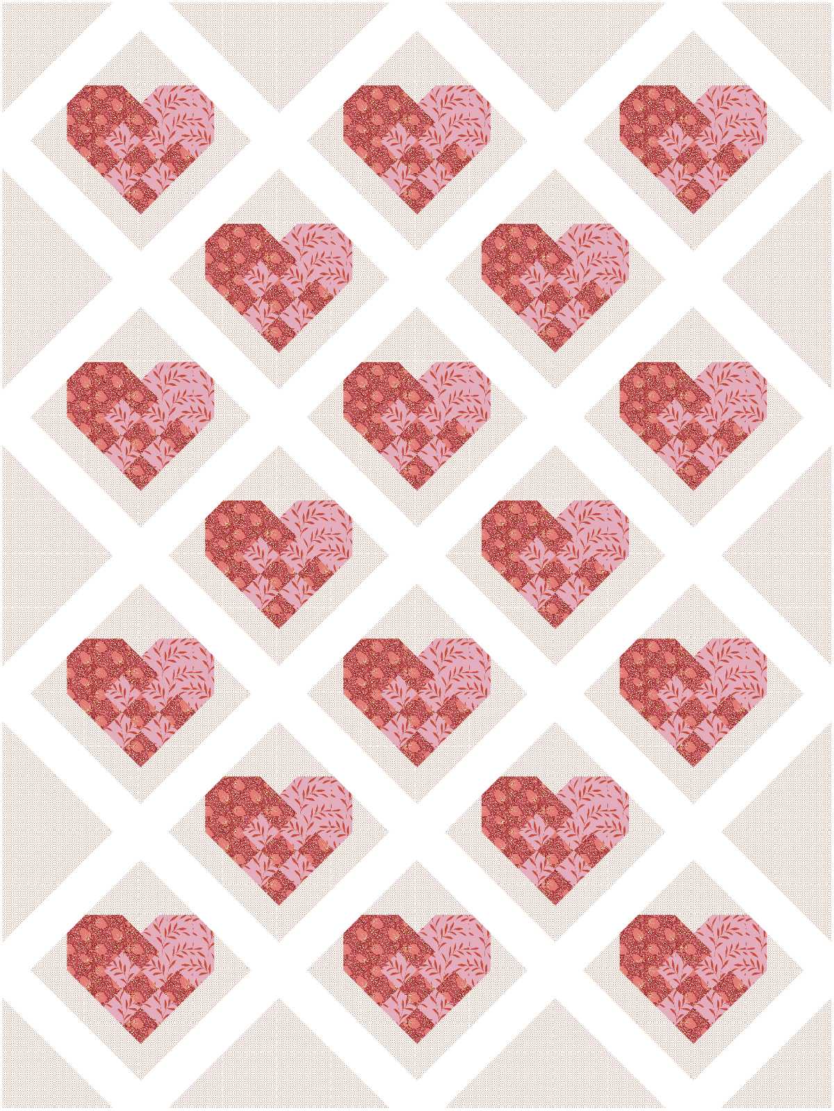 Woven Hearts: Free Pattern for a Classic Swedish Heart Quilt