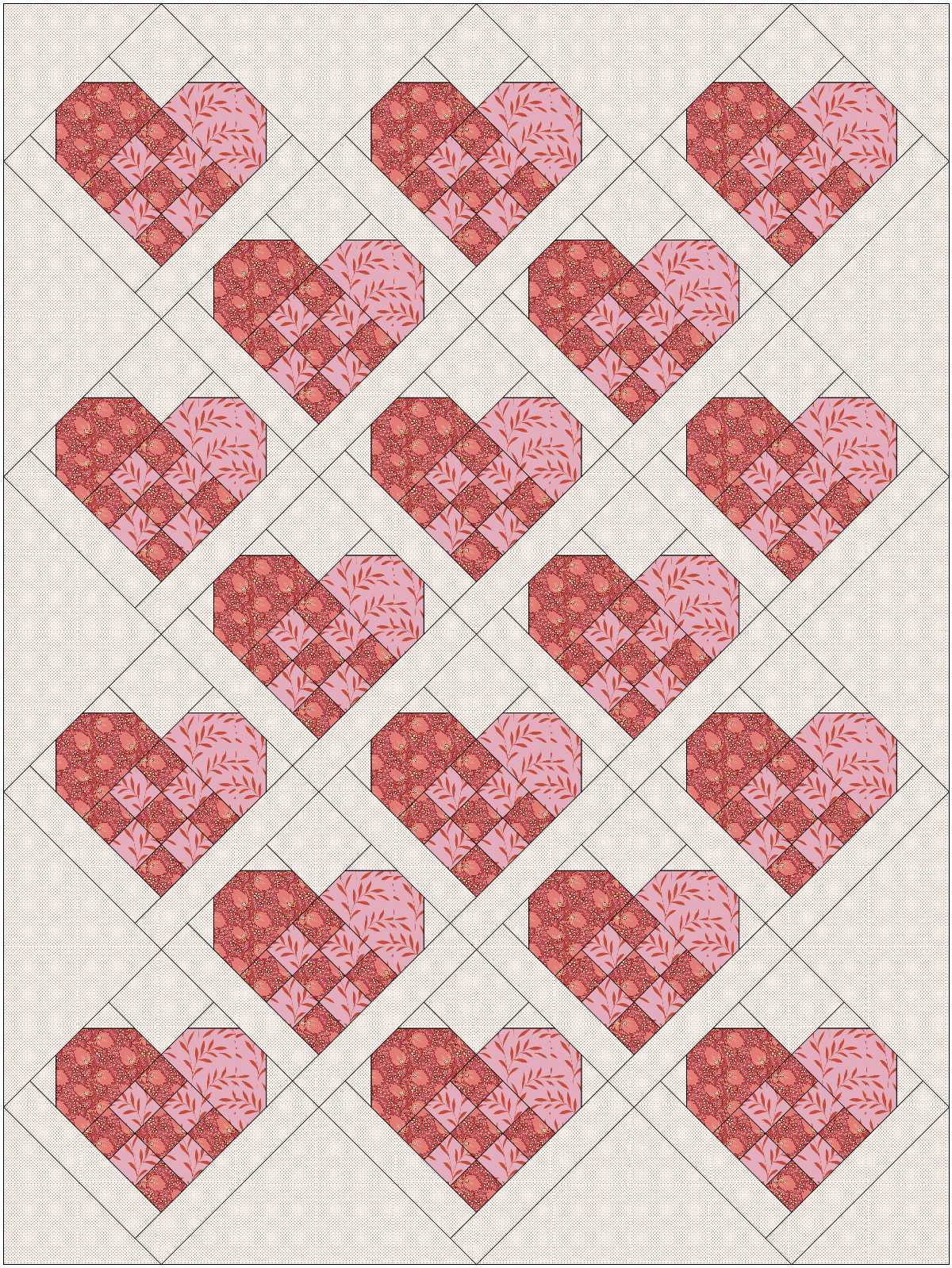 Woven Hearts: Free Pattern for a Classic Swedish Heart Quilt