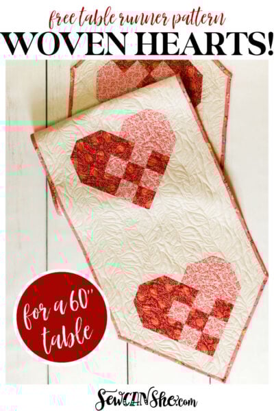 Woven Hearts Table Runner: Free Pattern